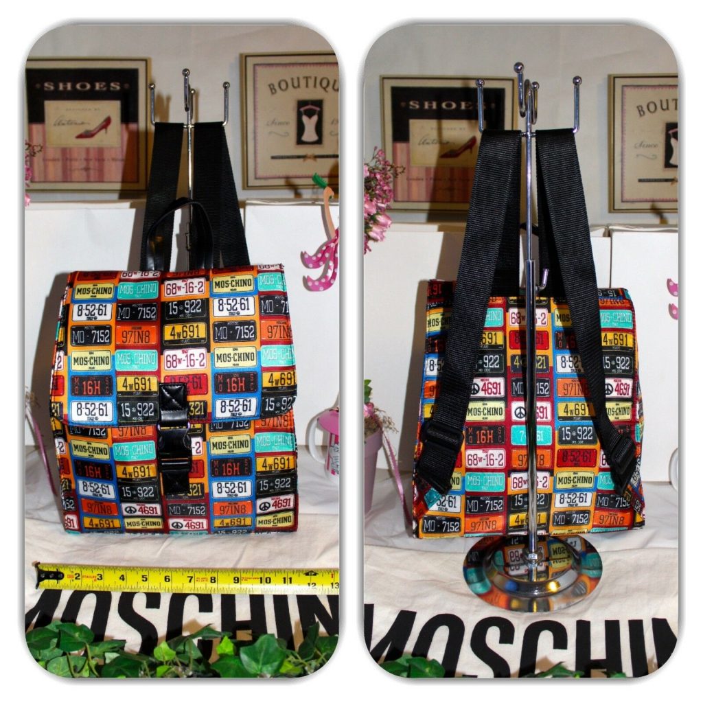 Moschino Parfum License Plate Backpack Bag - Al Mubaraka Perfumes